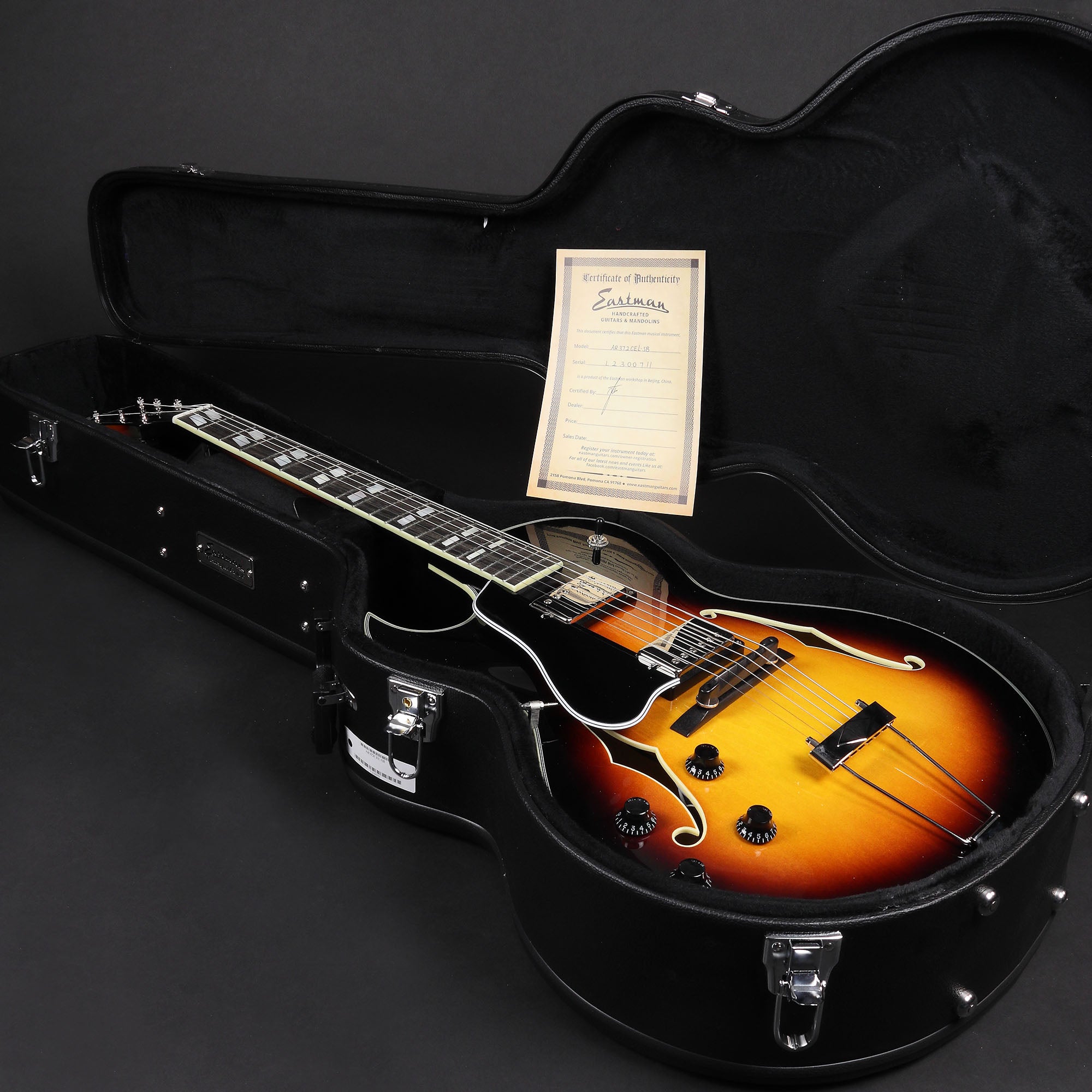 Eastman AR372CEL-SB Left-handed Archtop - Sunburst #0711 – Mak's Guitars