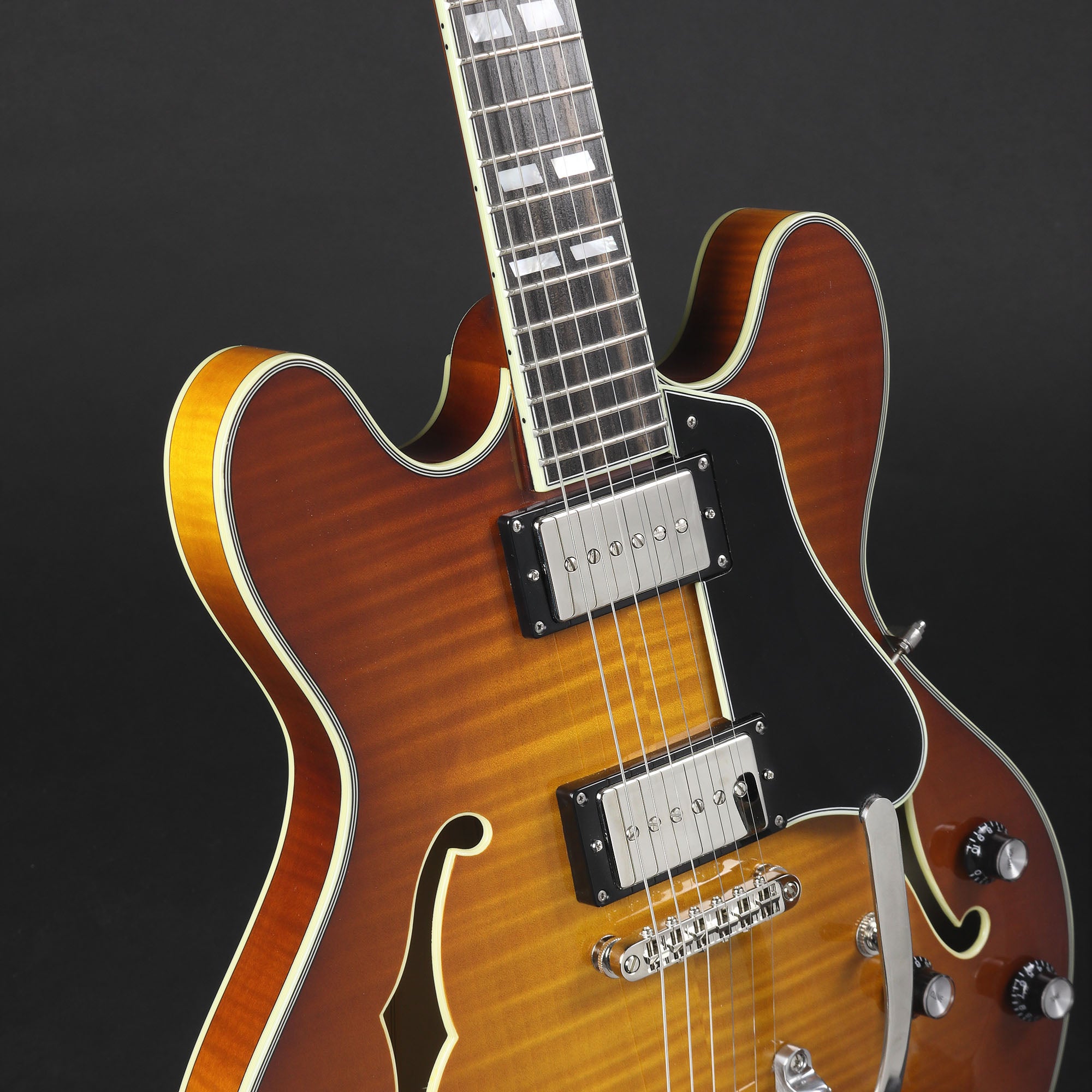 Eastman T486B-GB Thinline w/Bigsby - Goldburst #0685 – Mak's Guitars